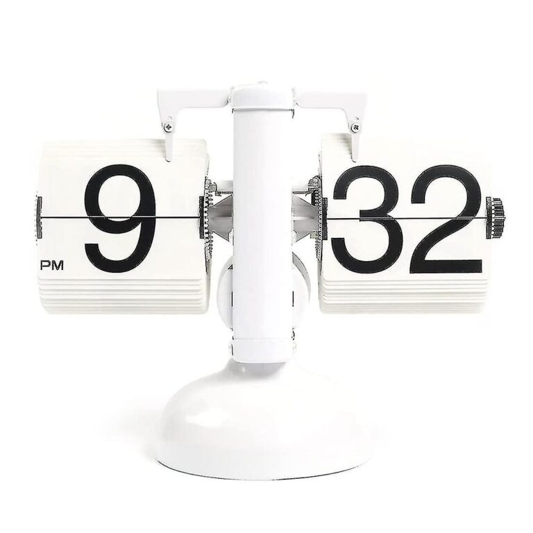 Retro flip clock ur (hvid) - Mundo.dk